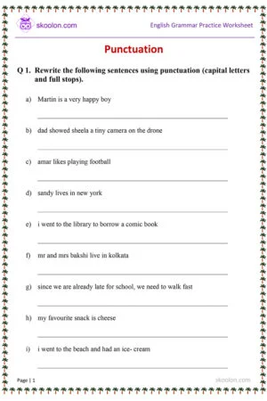 Grammar Punctuation Worksheets 4th Grade Run On Sentence Worksheet