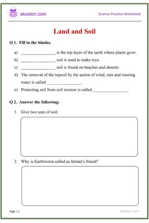Grade 3 Science Worksheets Soil