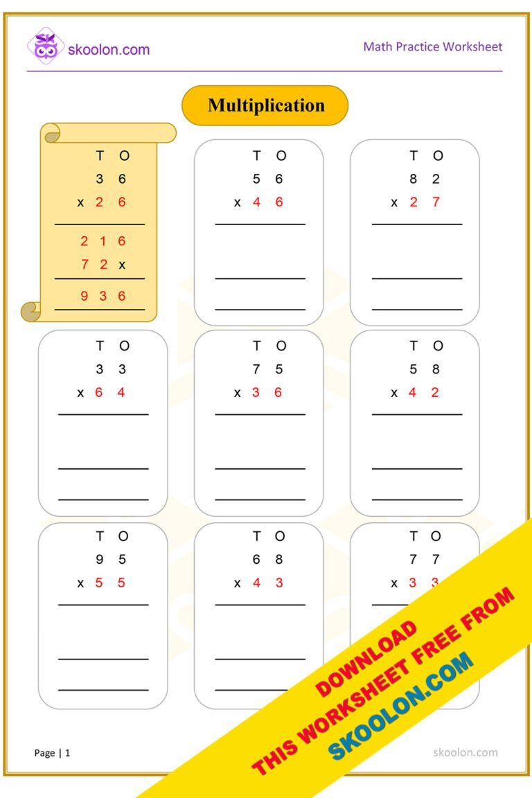 Multiplication 4 Skoolon