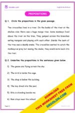 Prepositions Worksheet-7 - skoolon.com