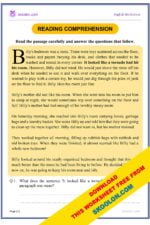 Reading Comprehension - Billy - skoolon.com