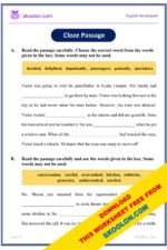 Cloze Passage Worksheet-1 - skoolon.com