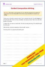 Guided Composition Writing Worksheet - skoolon.com